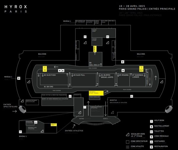 Plan HYROX Grand palais 2025 | Infos
