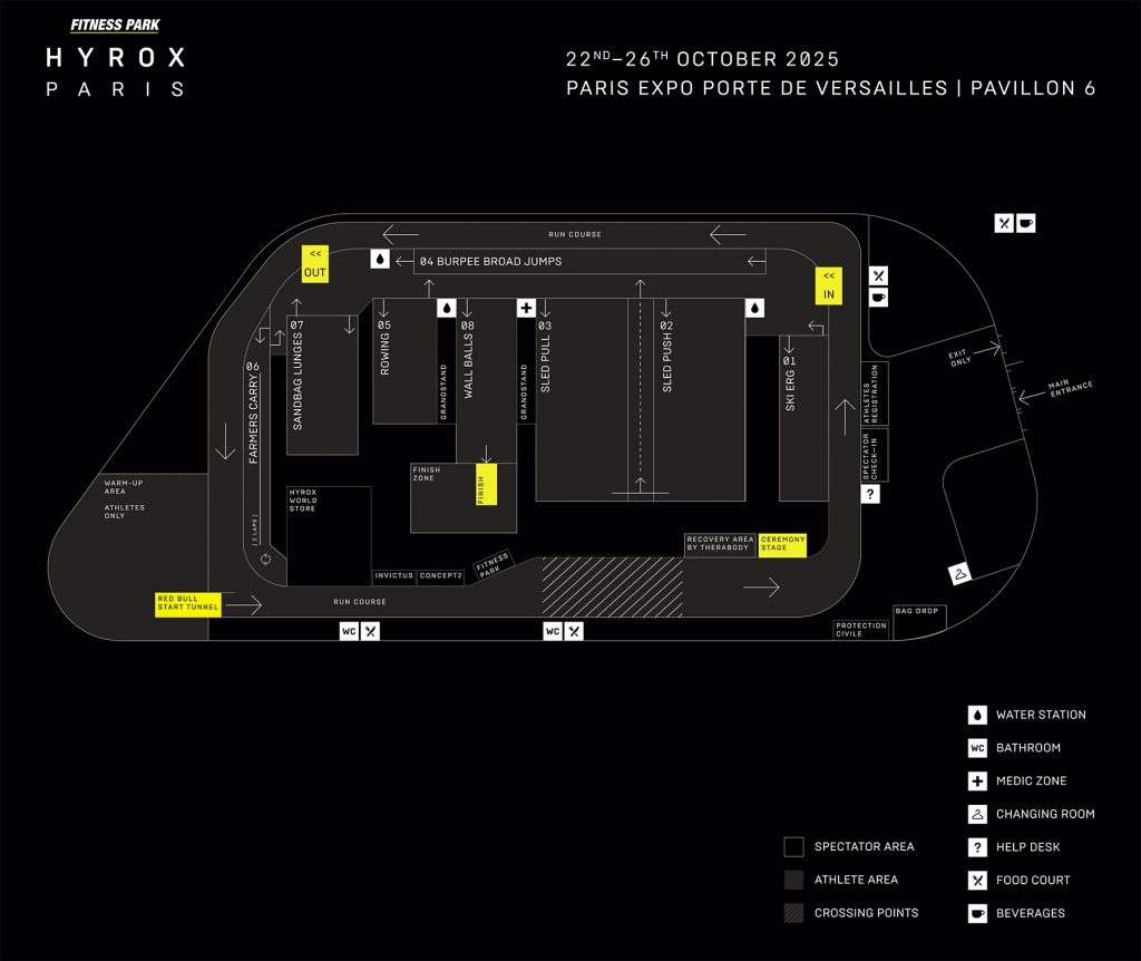 Plan HYROX Paris Expo Porte de Versailles 2025 | infos