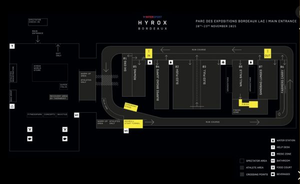 Plan HYROX Bordeaux 20-23 Nov 2025 | Toutes les infos